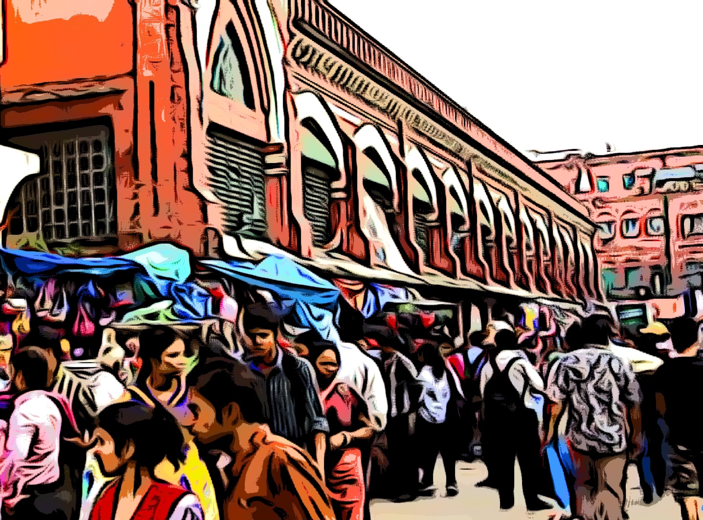 Cartoon market landscape – Zurkabuku